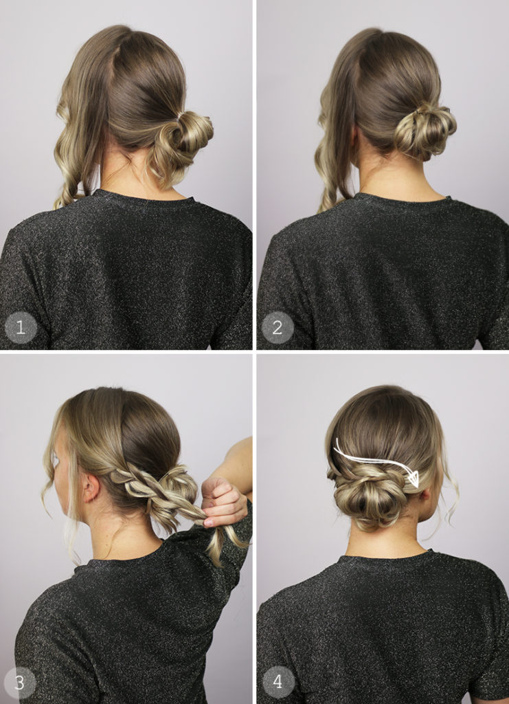 Helppo neljän vaiheen juhlakampaus -tutorial | Nude