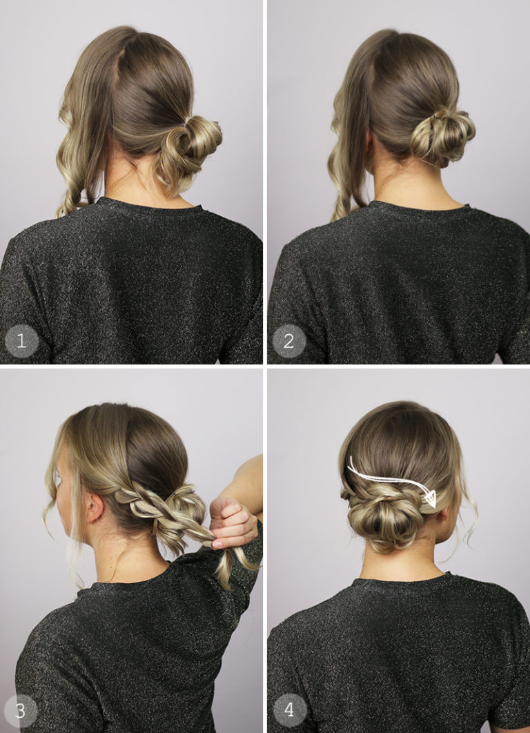 Helppo neljän vaiheen juhlakampaus -tutorial | Nude